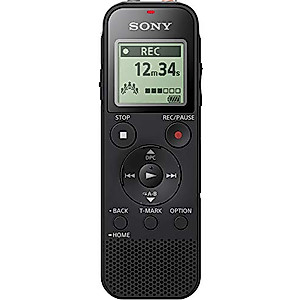 Sony ICD-PX470 Stereo Digital Voice Recorder with Built-in USB Bundle with 16GB microSD and Hard Carrying Case (3 Items)