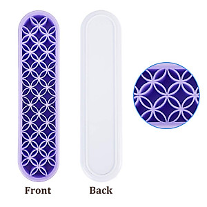 GORGECRAFT Sew Desktop Organizers Silicone Makeup Brush Holder Organizer Cosmetic Storage Box Multipurpose Make Up Brush Stand Painting Pen Holder Sewing Craft Tools for Stash and Store (Purple)