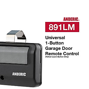 Anderic 891LM Garage Door Remote for Liftmaster 891LM Openers with Yellow Learn Key - Single Button Vizor Remote