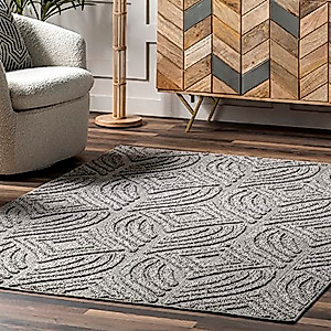 nuLOOM Taryn Moroccan Diamond Indoor/Outdoor Area Rug, 8' x 10', Gray