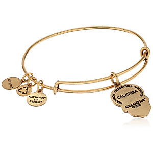 Alex and Ani Calavera Rafaelian Gold Bangle Bracelet