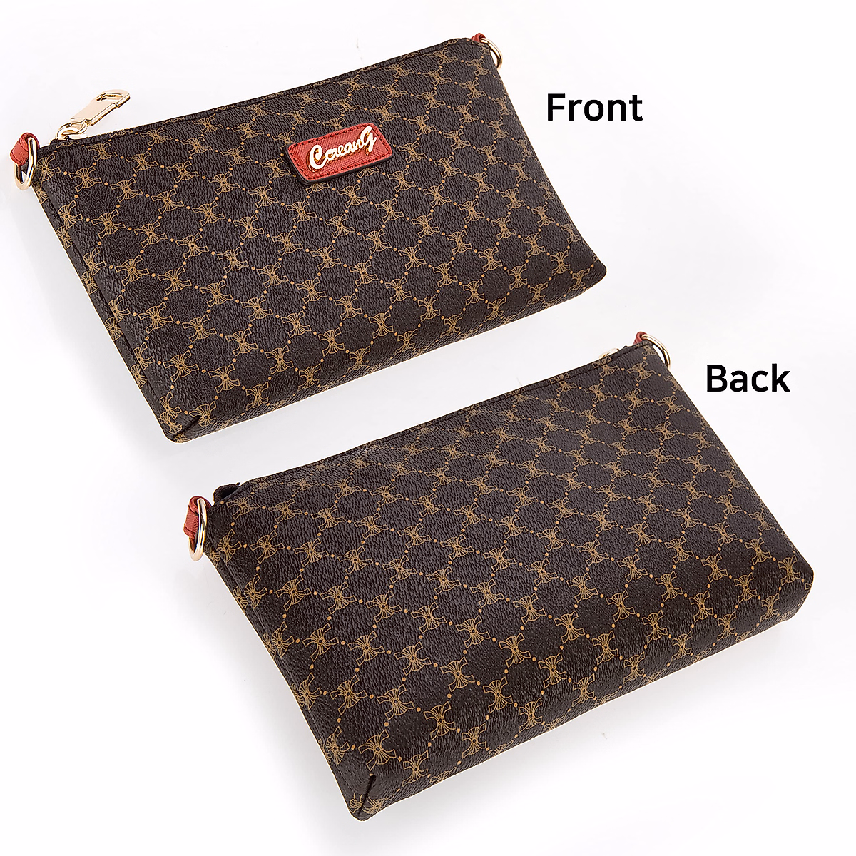 Chain Strap Small Crossbody Cellphone Purse for Women, Card Slots Clutch Shoulder Phone Bags (Red)