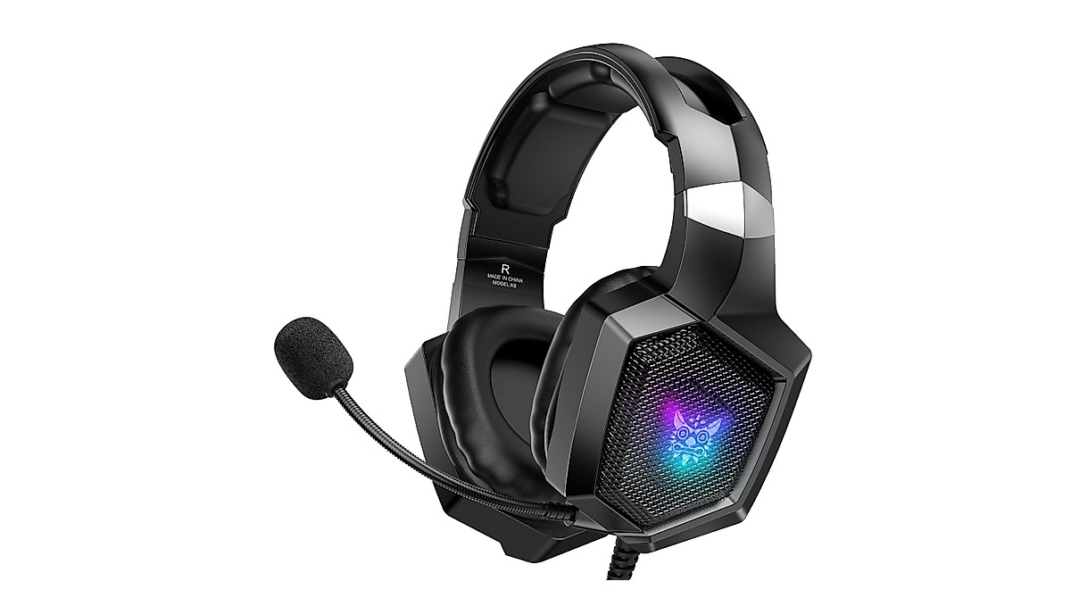 Gaming Headset with Noise Reduction & RGB Lights - K8