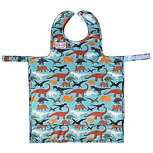 Bib-On, Full-Coverage Bib and Apron Combination for Infant, Baby, Toddler Ages 0-4. (Dinosaurs)