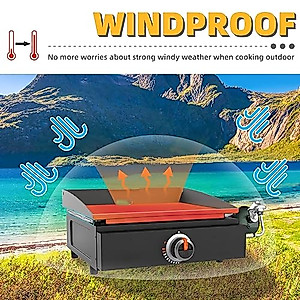 Wind Guards for Blackstone 28 Inch Griddle, Blackstone Griddle Accessories Stainless Steel Magnetic Wind Screen, Protect Flame Hold Heat, Save Gas, Fit with Rear Grease Cup, Hood and Side Shelf