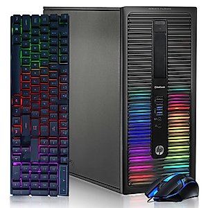 HP Gaming PC Desktop Computer - Intel Quad I5 up to 3.6GHz, GeForce GTX 1660 Super GDDR6 6G, 16GB Memory, 512G SSD + 3TB, RGB Keyboard & Mouse, WiFi & Bluetooth 5.0, Win 10 Pro (Renewed)