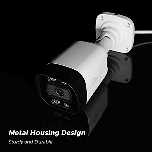 Hiseeu [Human Vehicle Detect] 5MP PoE Camera, IP Camera Outdoor, 2 Way Audio, Spotlight&Sound Alarm, IP67 Waterproof, Remote Access, No Monthly Fee, Work w PoE NVR