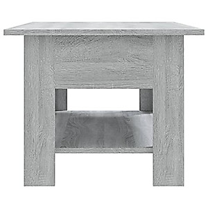 QJBSAVVA Coffee Table Gray Sonoma 40.2"x21.7"x16.5" Engineered Wood,Floor Standing Table Table for Living Room Cocktail Table Suitable for Meeting Rooms, Reception Rooms, Offices