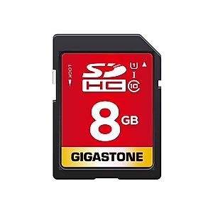 Gigastone 8GB SD Card UHS-I U1 Class 10 SDHC Memory Card Full HD Video Canon Nikon Sony Pentax Kodak Olympus Panasonic Digital Camera