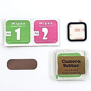 CAMERA BUTTER Lens Replacement kit for GoPro Hero 8 Black Action Camera (GoPro Hero 8 Black Glass Lens Replacement kit)