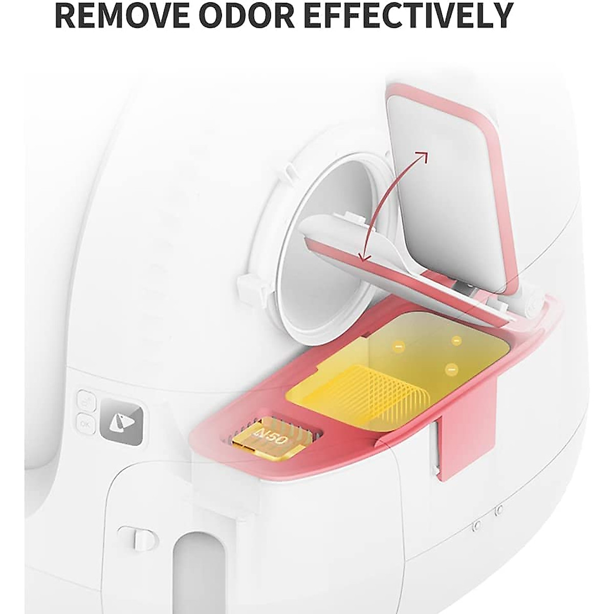 PETKIT PuraMax Self Cleaning Cat Litter Box with N50 Odor Eliminator,The New Version Automatic Cat Litter Box for Multiple Cats, Large Space/xSecure/APP Control
