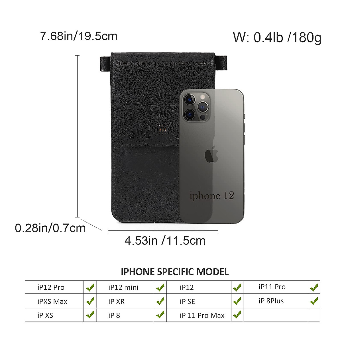 Cell Phone Purse Crossbody for Women Mini Mobile Phone Pouch Shoulder Bag Lightweight Leather Small Clear Bag with Strap