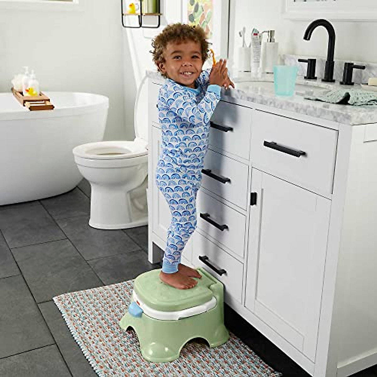 Fisher-Price Toddler Toilet 3-In-1 Puppy Perfection Potty Training Seat And Step Stool With Removable Ring