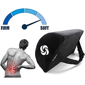 Samsonite - Half Moon Lumbar Support Pillow, Elevates Comfort, 100% Pure Memory Foam, Fits Most Seats