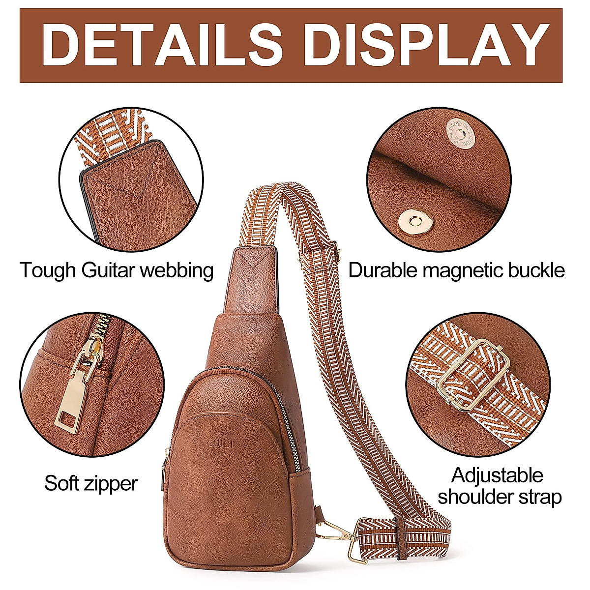 CLUCI Backpack Purse for Women Fashion Small Sling Bag for Women Crossbody