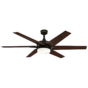 Westinghouse 7207800 Cayuga 60-Inch Black-Bronze Indoor Ceiling Fan, Dimmable LED Light Kit with Opal Frosted Glass