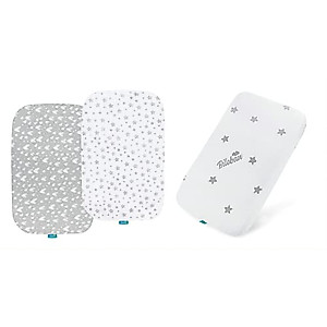 Bassinet Mattress Topper and Bassinet Sheets Compatible with Baby Delight Beside Me Dreamer Bassinet, Breathable and Heavenly Soft