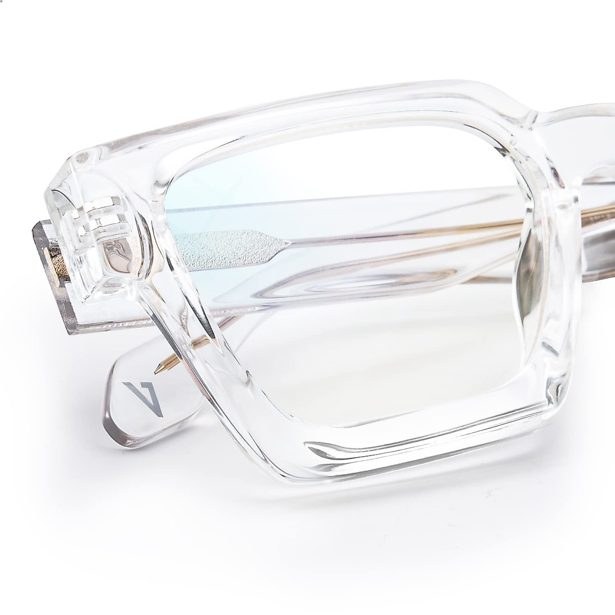 VISOONE Blue Light Blocking Glasses with TR90 Rectangle Frame and Chic Preppy Look for Women Men RIVER