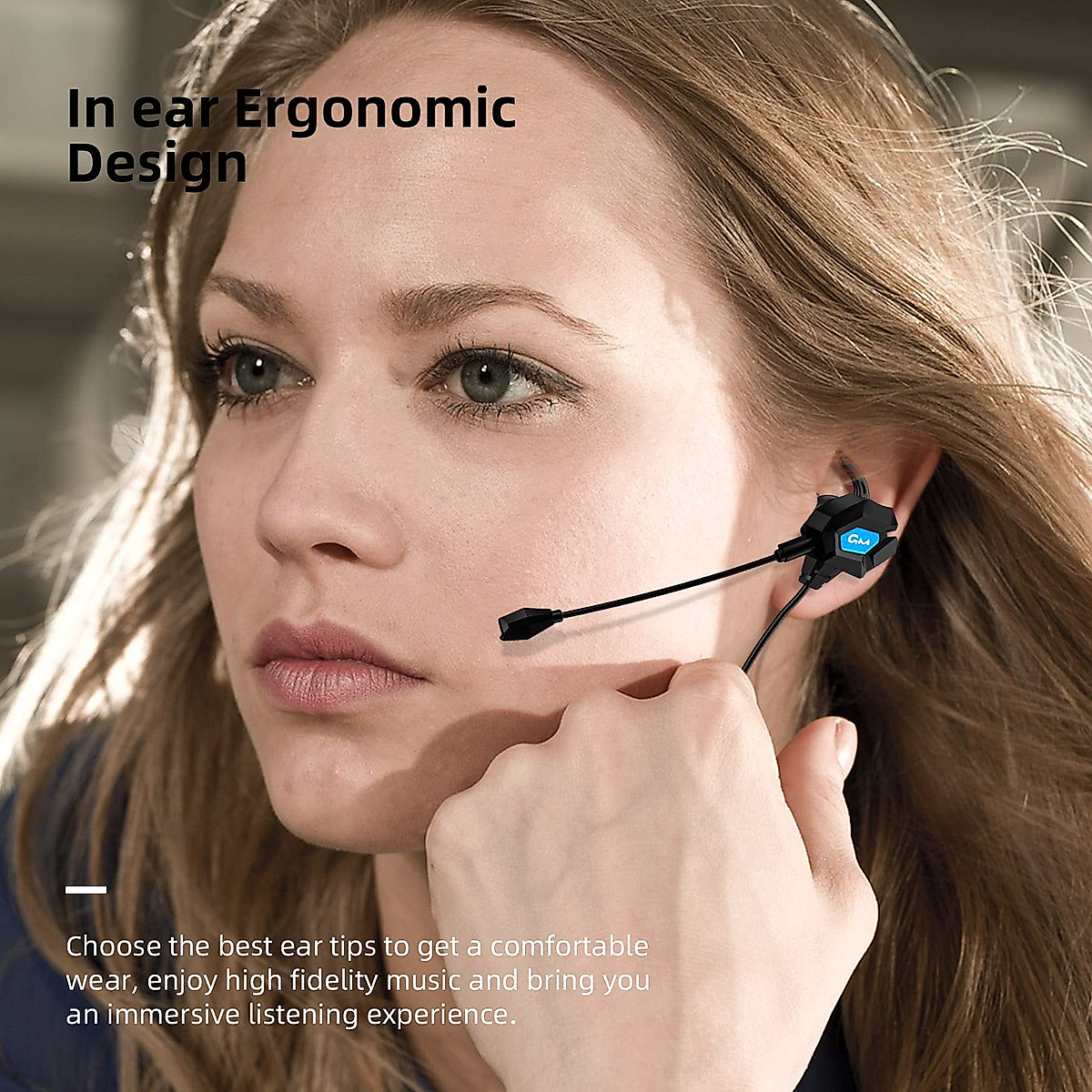 ACAGET Gaming Earbuds, USB C Headphones Wired in Ear Game Headset