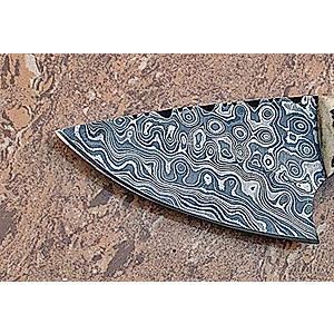 Custom Handmade Damascus Steel Hunting Knife/Skinner Knife AA-13126 (Natural Stag Horn and Bone)