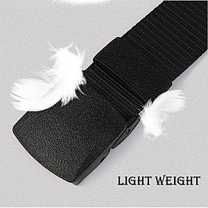 Sapraisee Tactical Belts Mens Nylon Belt Military Belt for men Web Canvas Belt Extended Size Women's Non Metal Plastic Buckle