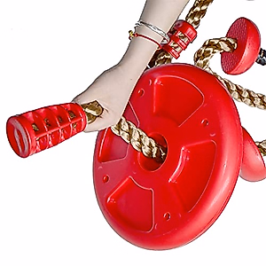 Kids Swing Climbing Rope with Big and Small Discs, Random Color Delivery