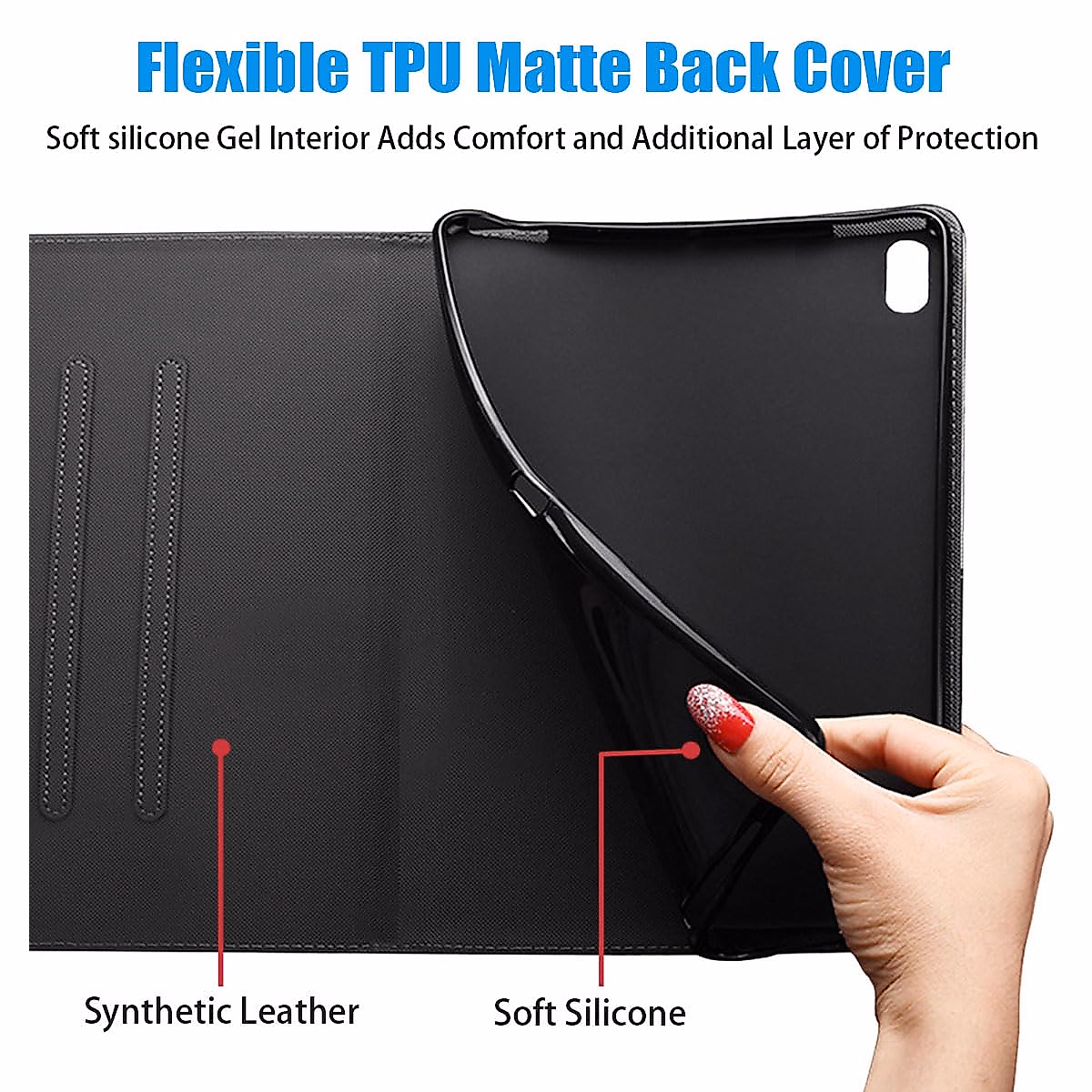 ZXHSBROK for iPad 10th Generation Case 2022 10.9 Inch - Slim PU Leather Folding Stand Folio Cover with Auto Sleep/Wake for iPad 10th Generation 10.9" 2022, American Flag & Bullets