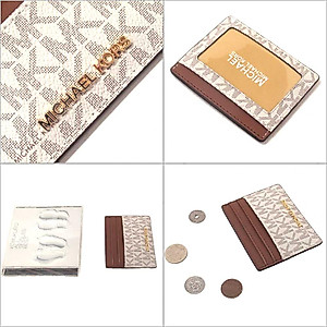 Michael Kors Large Card Holder Wallet Leather Vanilla, 35F8GTVD3B