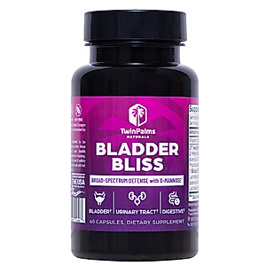Bladder Bliss: Advanced Cranberry Supplement & D-Mannose Formula for Urinary Tract Health for Women, Non-GMO, Gluten-Free, Vegan Capsules, Fast-Acting Relief & UTI Prevention, Bladder Support, 60 Ct