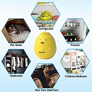 SUIGDRR Fridge Deodorizer Fresheners Smell Odor Eliminator,Cute Chick Refrigerator Freezer Deodorizer Odors Absorber Remover (yellow)