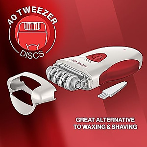 Epilady Hair Removal Epilator for Women | Rechargeable Hair Remover for Women | Legend 4 Electric Shaver for Women, Hair Removal Device | Bikini Trimmer w/ Pouch | Cord/Cordless, 2 Speeds