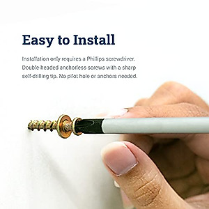 Bear Claw Screw Hanger Gold - 30lb Picture Hooks - 4-in-1 Hanging Screws for D-Rings, Sawtooth, Wire and Keyholes - Mounts in Drywall and Wood Studs 30 Pack