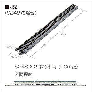 Kato KAT20023 N 4-7/8" Double Track Straight, Concrete Ties (2)