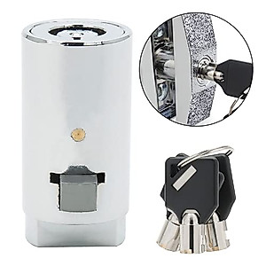 Qjaiune Universal Vending Machine Lock and Key, Soda Machine Lock with Tubular Keyway, Snack Machine Lock Candy Machine Lock Replacement for Coke Machine, Gumball Machine (Keyed Alike)