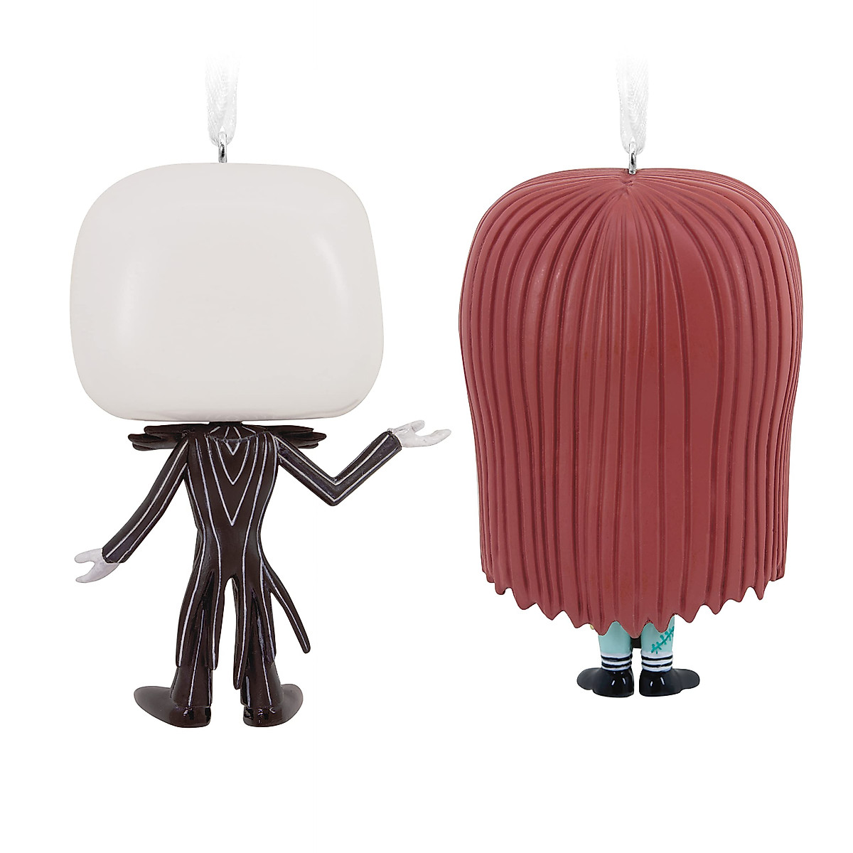 Hallmark Disney Tim Burton's The Nightmare Before Christmas Jack Skellington and Sally Funko POP!s Resin Christmas Ornaments, Set of 2