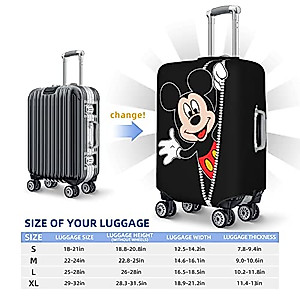 Cute Anime Cartoon Travel Suitcase Protective Cover Trunk Case Washable Elastic Luggage Cover Fits 18"-21" Suitcase Protector Baggage with Concealed Zipper Gifts for Women Girls-C27
