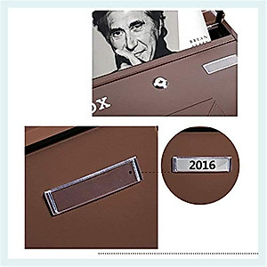 Mailboxes Letter Boxes Modern Simple Mailbox Outdoor Letter Box Rust & Weather Proof Vertical Wall Mount Locking Outside (Color : Silver, Size : Free Size)