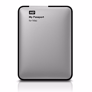 WD 2TB Silver My Passport for Mac Portable External Hard Drive - USB 3.0 - WDBZYL0020BSL-NESN