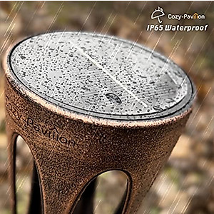 COZY-PAVILION Pathway Lights Solar Powered Waterproof Garden Stakes Outdoor Decorative Landscape Lighting Ground Stakes for Yard, Patio, Driveway, Path, Walkway (Bronze)