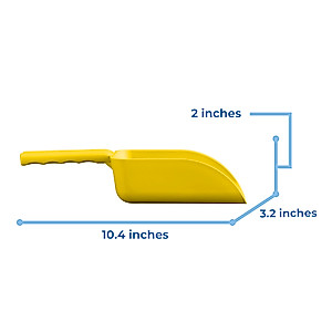 Vikan Remco 63006 Color-Coded Plastic Hand Scoop - BPA-Free Food-Safe Kitchen Utensils, Restaurant and Food Service Supplies, 16 oz, Yellow