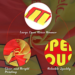 Large Open House Flag Banner for Real Estate Agents for Rent Moving Sale Signs by Owner Yard Sign Door Signs for Business Home Outside Agents Supplies (1)