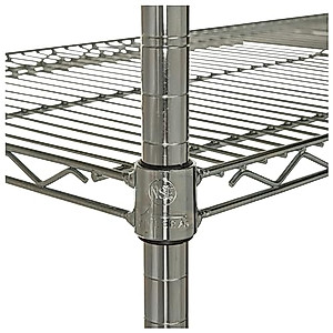 Alera ALESW504818SR NSF Certified Industrial 4-Shelf 48 in. x 18 in. x 72 in. Wire Shelving Kit - Silver