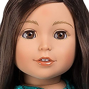 Adora Amazon Exclusive Amazing Girl - 18” Realistic Doll in Soft Vinyl, Huggable Body and Trendy Outfit, Perfect Birthday Gift for Ages 6 and Up - Emma Sparkles