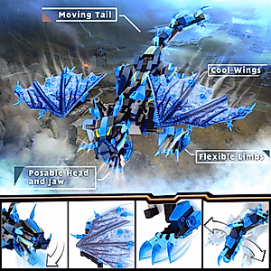 OASO Dragon Building Kit with Remote Control STEM Gifts for Boys Kids Ages 8-12, Coding Buildable Technic Toys for Birthday with 549 Pieces