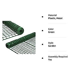 Sunnyglade 4 X100 Ft Outdoor Snow Fence Plastic Safety Temporary Garden Netting for Poultry,Rabbits, Chicken, Dogs,Dark Green (Green)