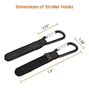 Dikaslon Diaper Bag Backpack, Stroller Hooks, Large Unisex Baby Bags with Changing Pad, Pacifier Case and Universal Stroller Clips for Mom Dad