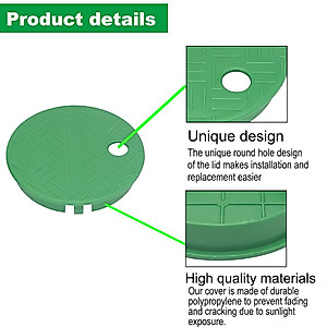 Bandelt Sprinkler Valve Box Cover Lid for Automatic Irrigation Water System Lawn, Yard, Outside ID 5.5" OD 6"-2 Pack