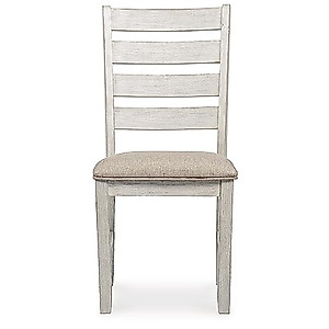 Signature Design by Ashley Skempton Modern Farmhouse Dining Room Chair, 2 Count, Whitewash
