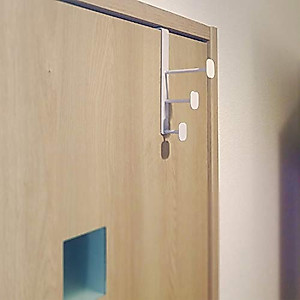 TOYO CASE FRAMO Over The Door Hanger Hook for Clothes, Hats, Coats, Bags, Towels Wing White