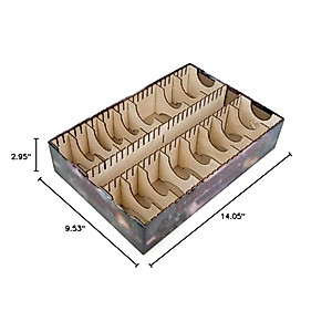 The Broken Token Board Game Organizer - Legendary Villains Compatible Wood Storage Box with Multiple Dividers